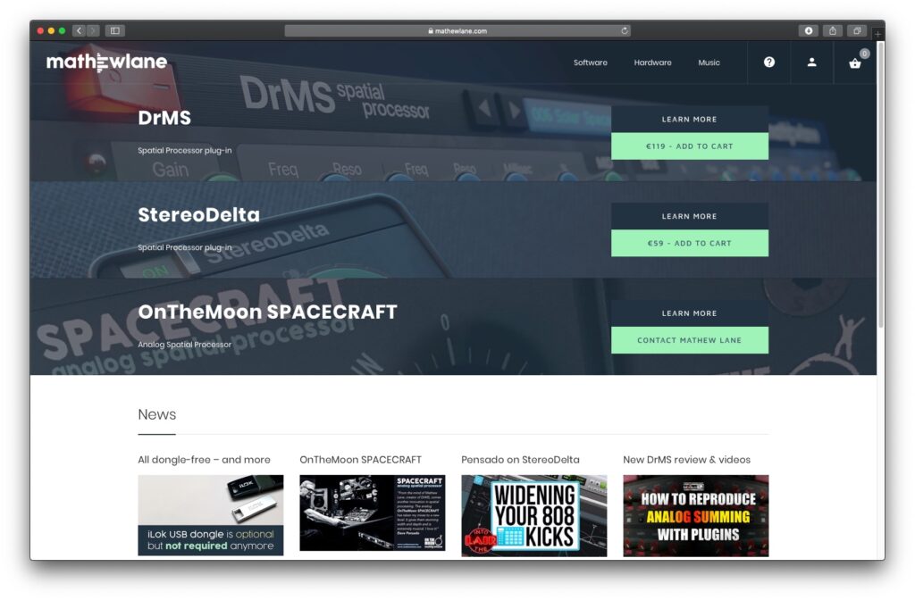 New website – Mathew Lane