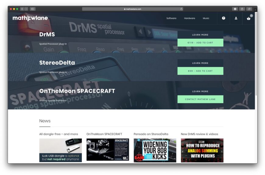 New website – Mathew Lane
